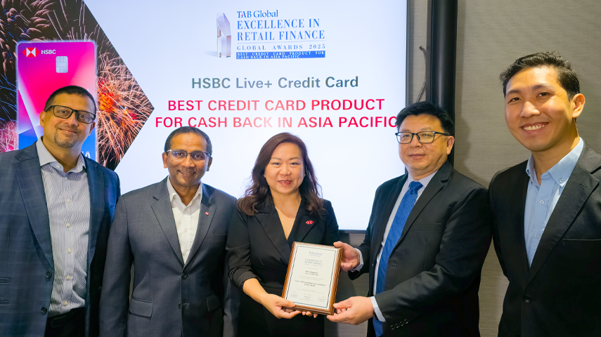 HSBC Live+ recognised as best cash back credit card in Asia Pacific